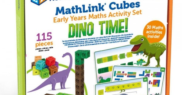 Set constructie MathLink 115 piese Dinozauri | KidoStore.ro